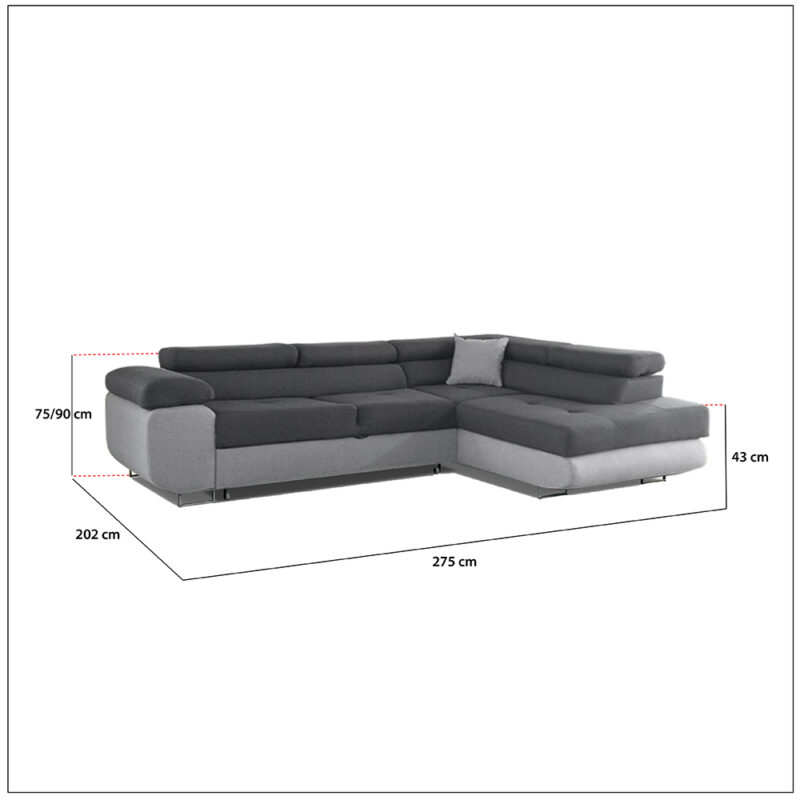 LIDO Corner Sofa Bed – Sliding Wardrobes 4 u