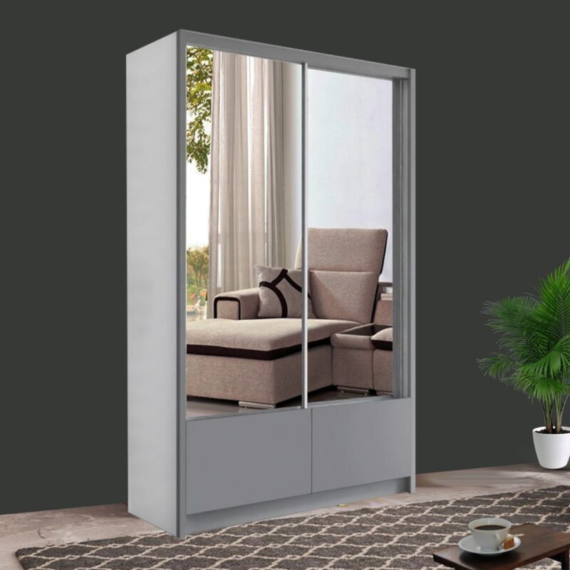 LOUIS GREY 120 CM WARDROBE - Sliding Wardrobes 4 u