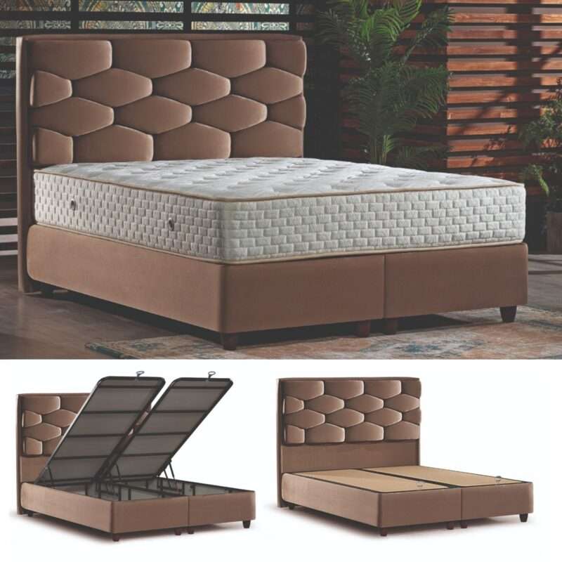 ROSE BROWN STORAGE BED - Sliding Wardrobes 4 u