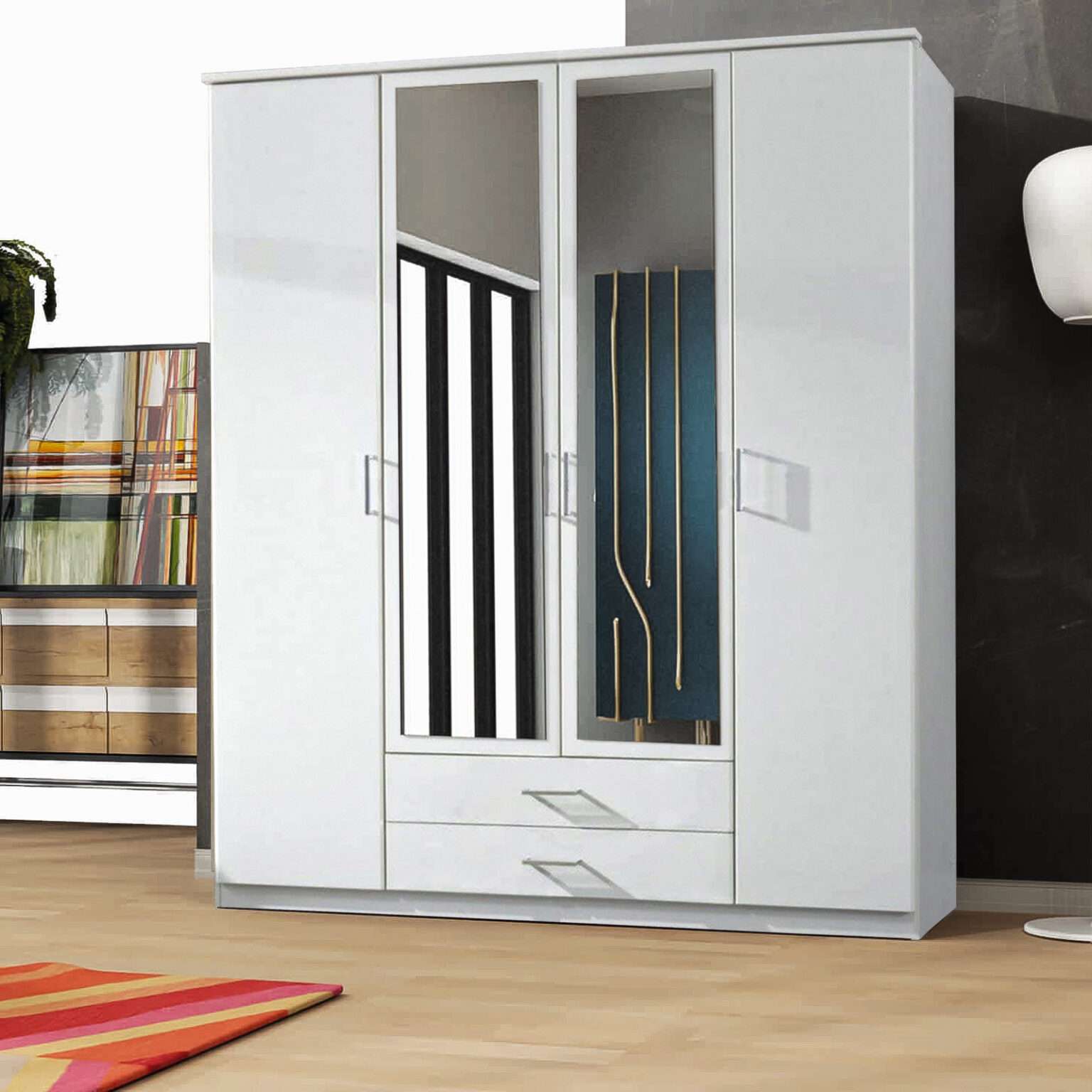LONDON 4 DOOR WARDROBE - Sliding Wardrobes 4 u